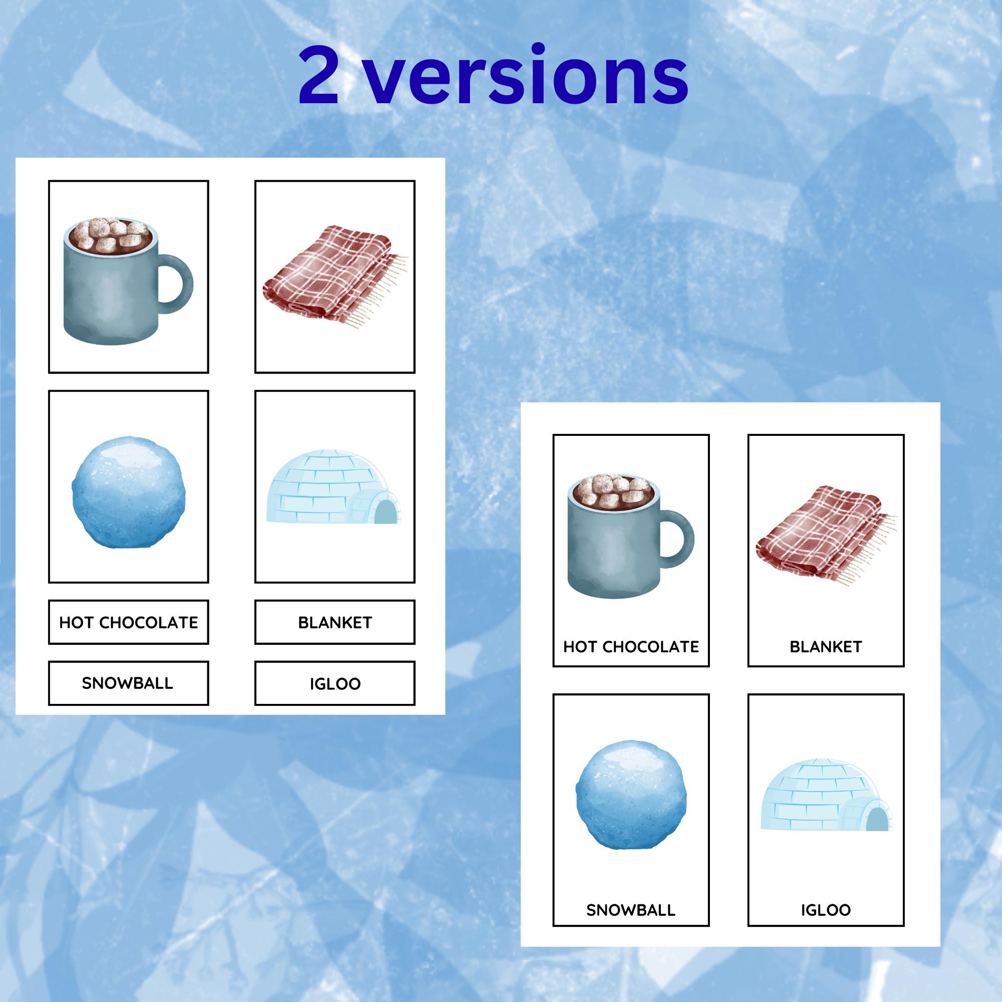 Winter Flashcards / Nomenclature Cards / Toddler Activity / Winter ...