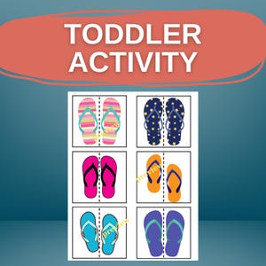 Flip Flop Matching Game / Summer Matching Activity / Preschool Matching ...