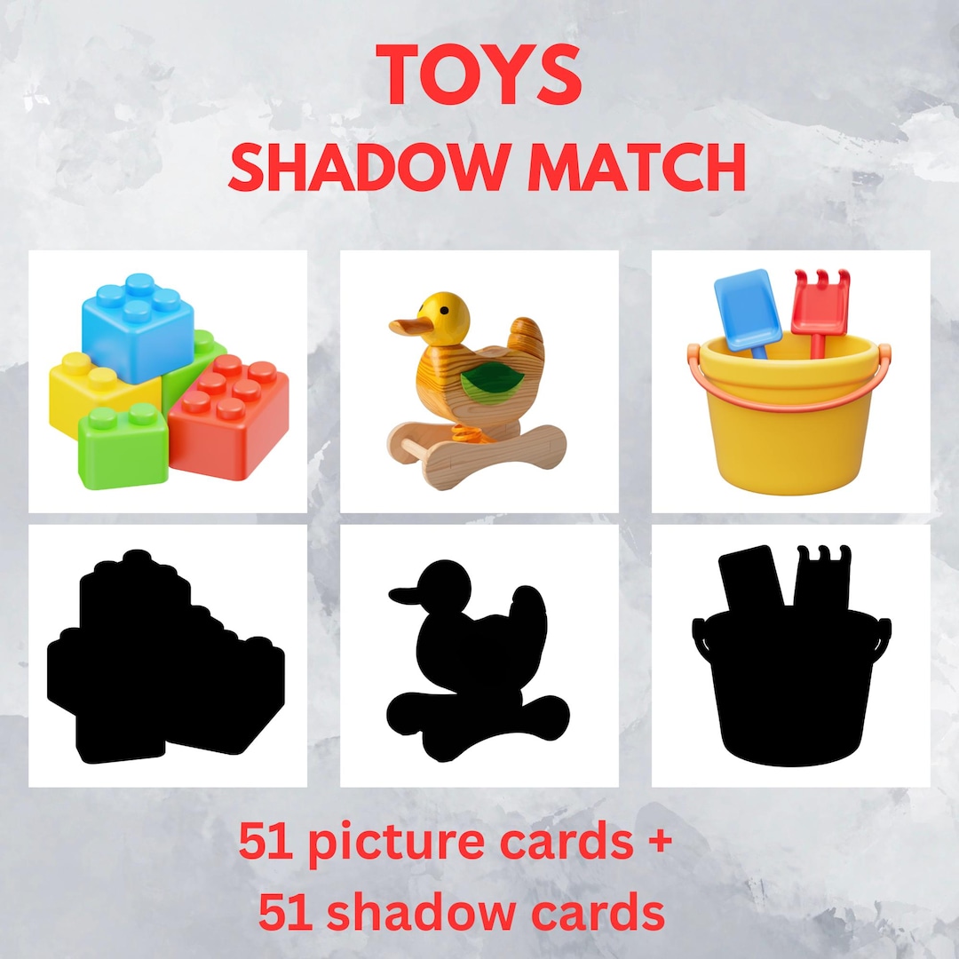 Toy Shadow Matching Cards - Montessori Matching Game - Preschool ...
