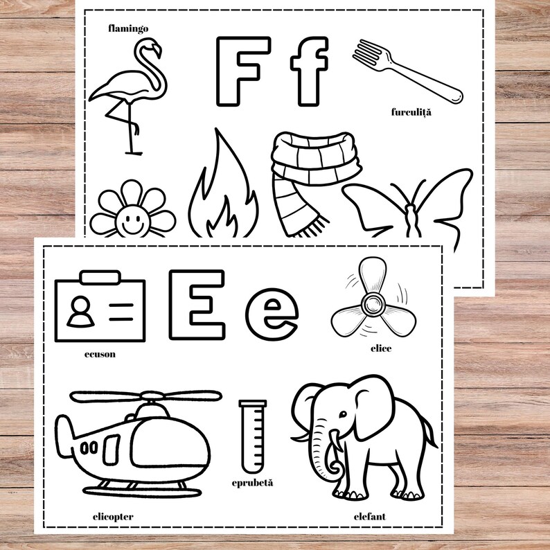 Alfabet Roman – Pagini De Colorat | Romanian Alphabet Coloring Pages ...