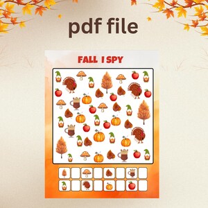 Fall I Spy Game / Spy Printable Activities / Fall Autumn Preschool ...