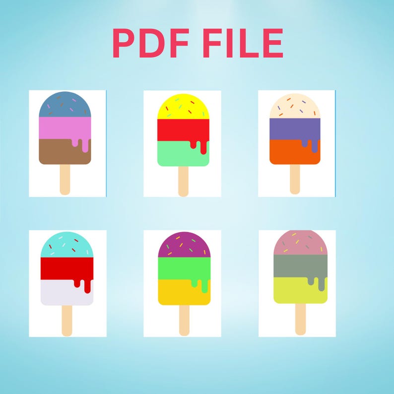 Ice Cream Color Matching Activity: Preschool Learning (PDF) - Etsy