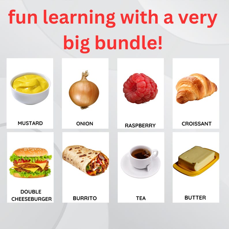 140 Food Flashcards / Most Common Meals With Real Pictures ...