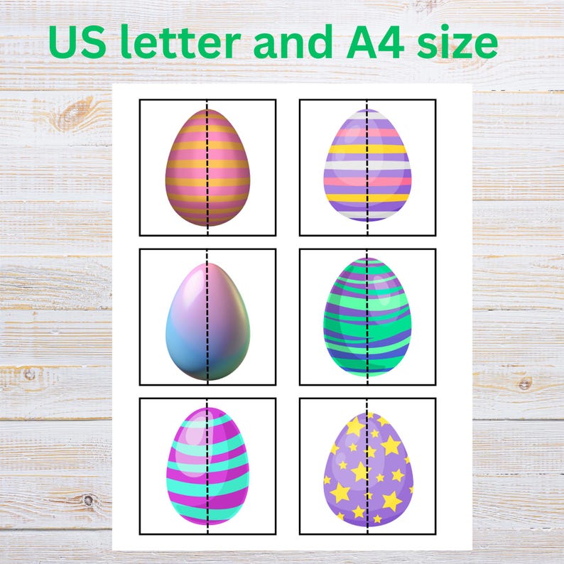 Easter Eggs Matching Game Printable / Toddler Preschool Memory Game ...