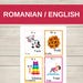 Bilingual Romanian Alphabet Flashcards: Learn Romanian (digital ...