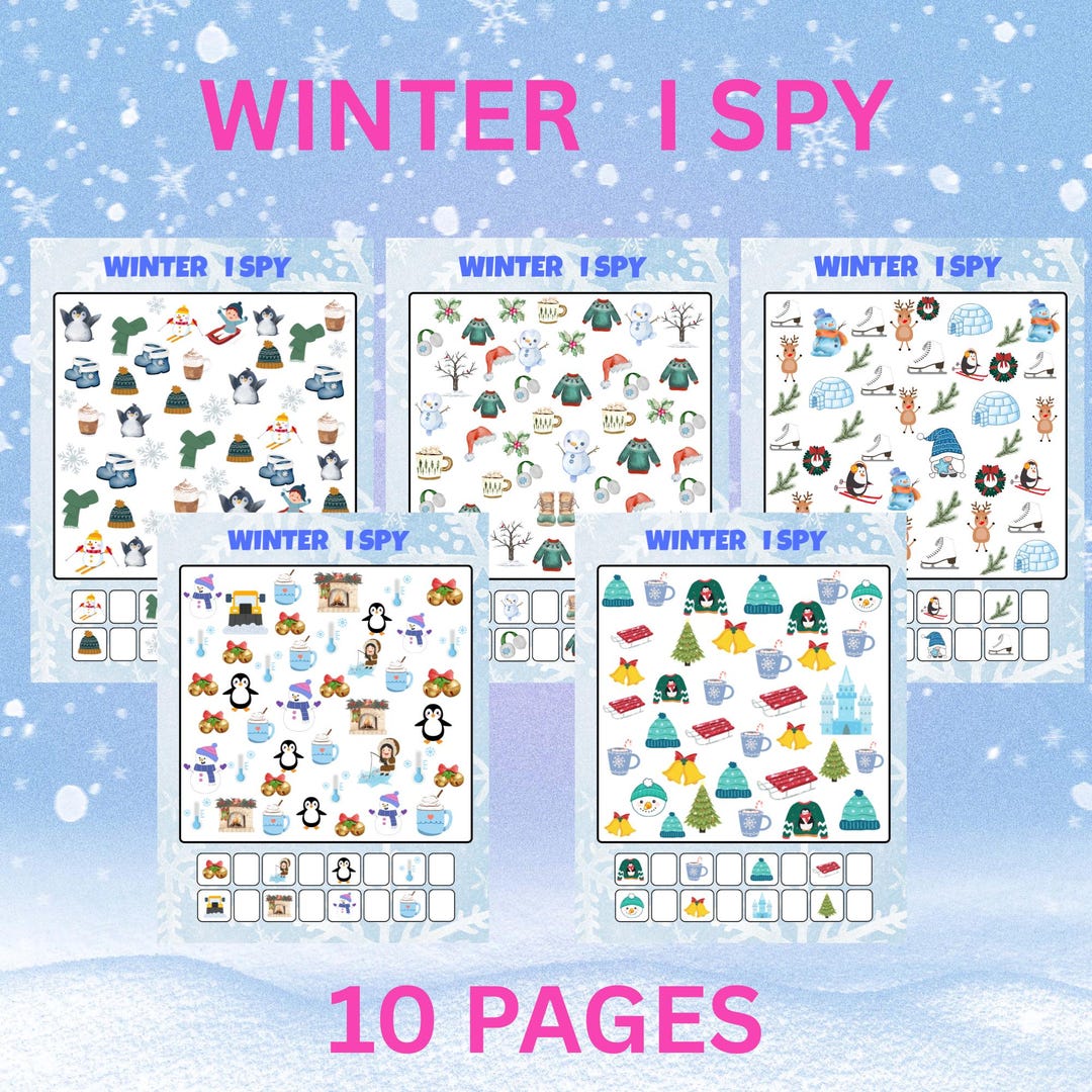 Winter I Spy Printable Game / Winter Party Activity / Winter Printable ...