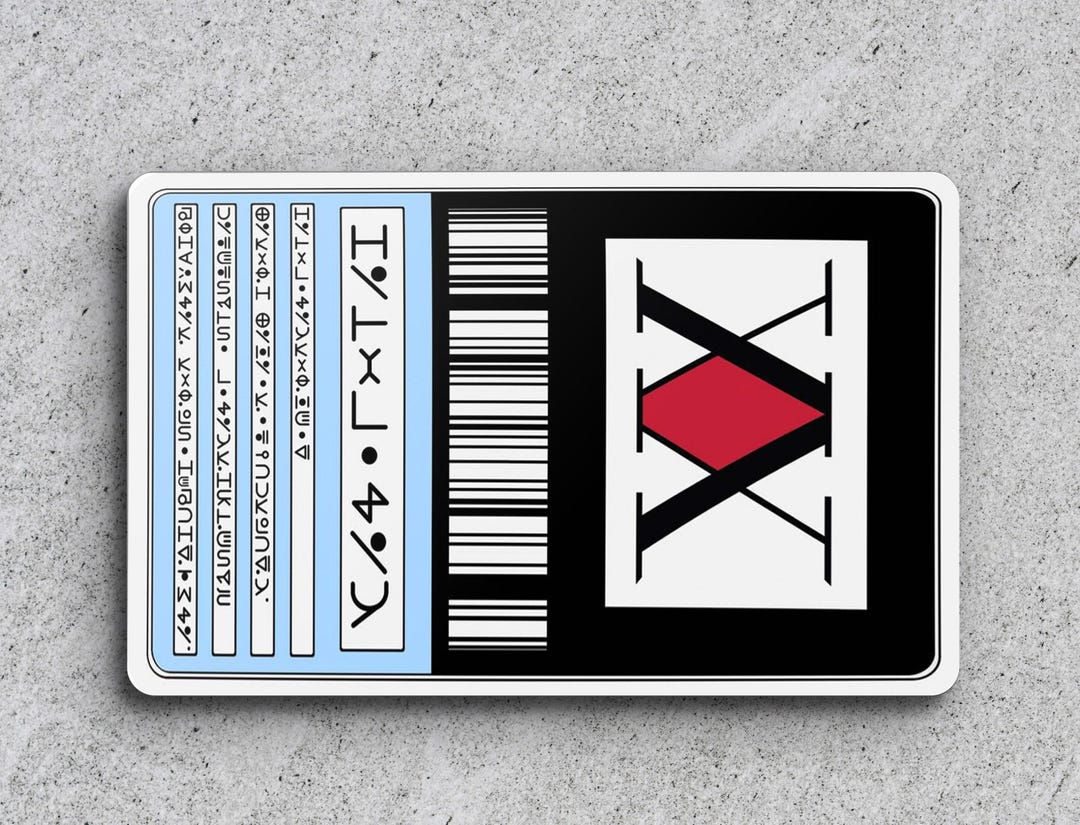 Hunter X Licence Credit & Debit Card Skin, Cover - Etsy