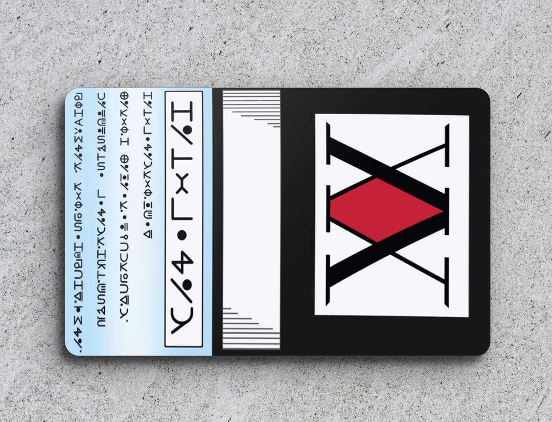 Hunter X Licence Credit & Debit Card Skin, Cover - Etsy