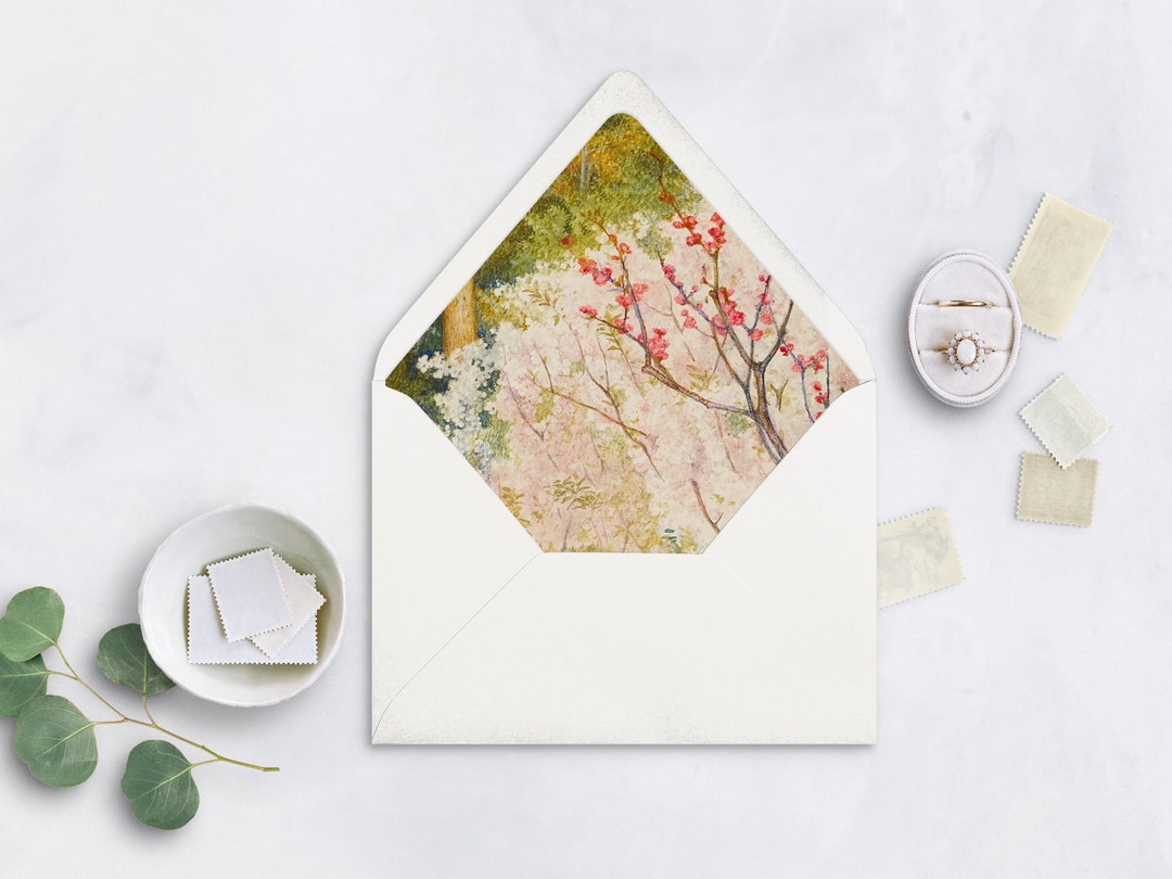 Vintage Fine Art Painting Envelope Liner Template, Envelope Liner ...