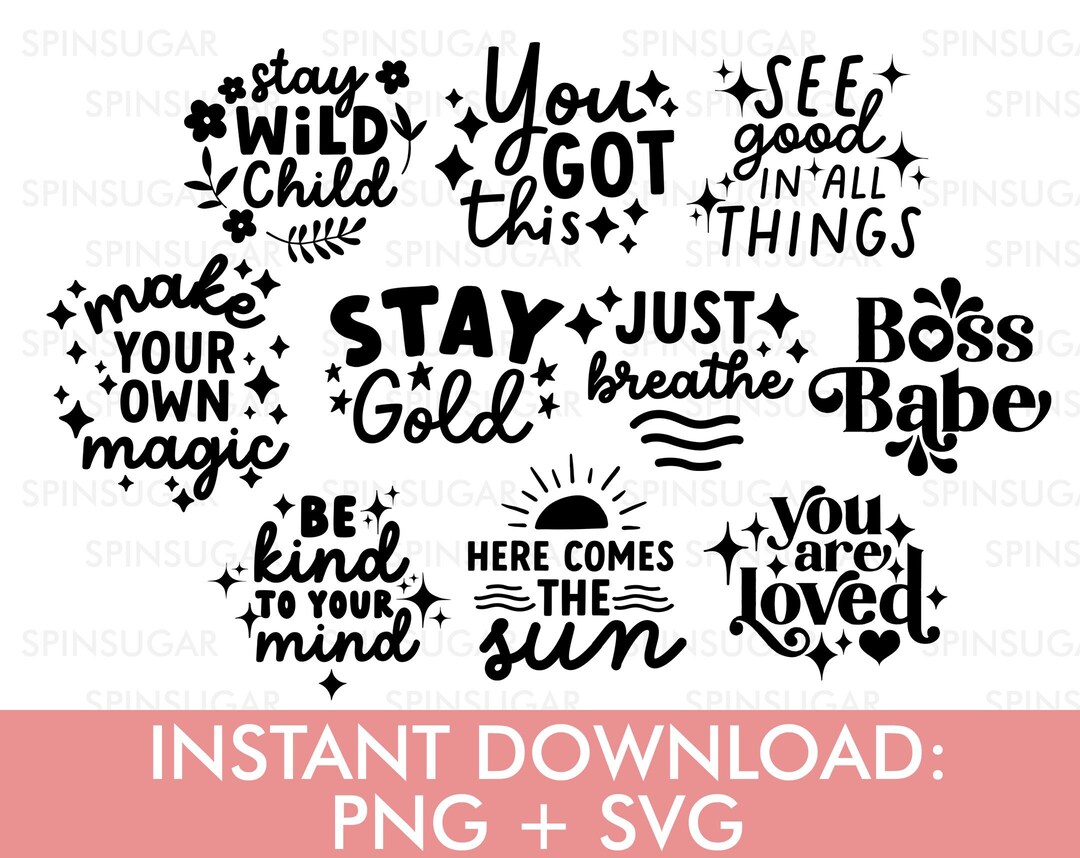 SVG Quotes Bundle Svg Png, Clipart, Keychain Svg, Background Svg Png ...