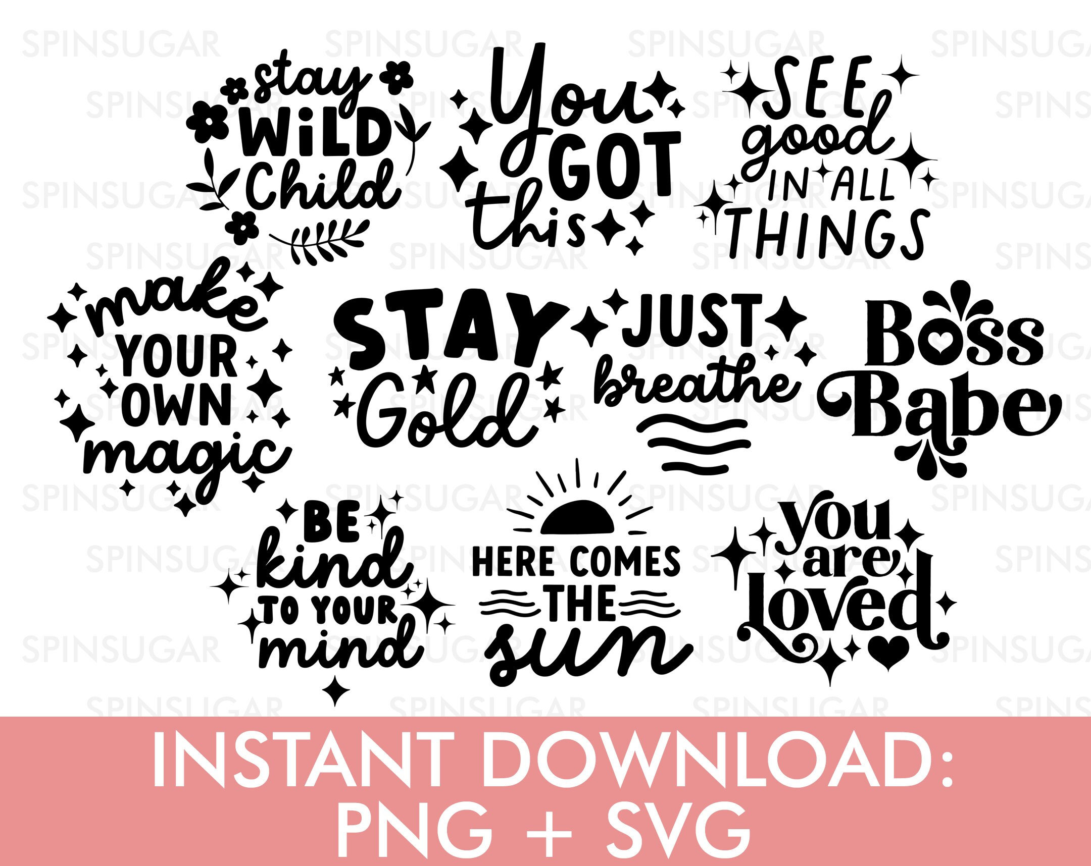 SVG Quotes Bundle Svg Png, Clipart, Keychain Svg, Background Svg Png ...