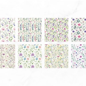 Watercolor Wildflowers Printable Digital Paper Flowers Floral Mega ...