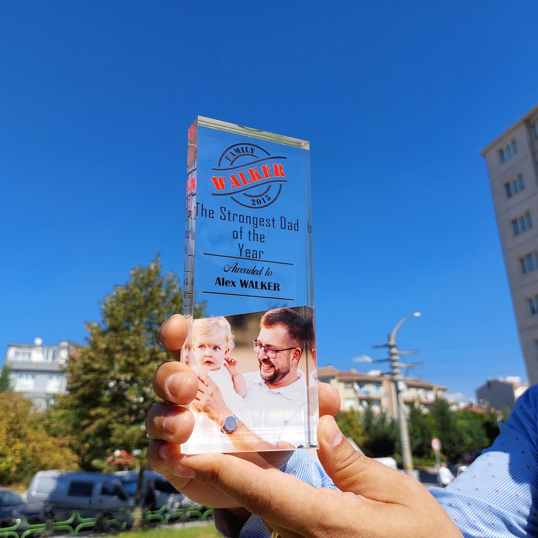 Best Dad Ever Award Trophy Personalized Father's Day Gift Memorial ...