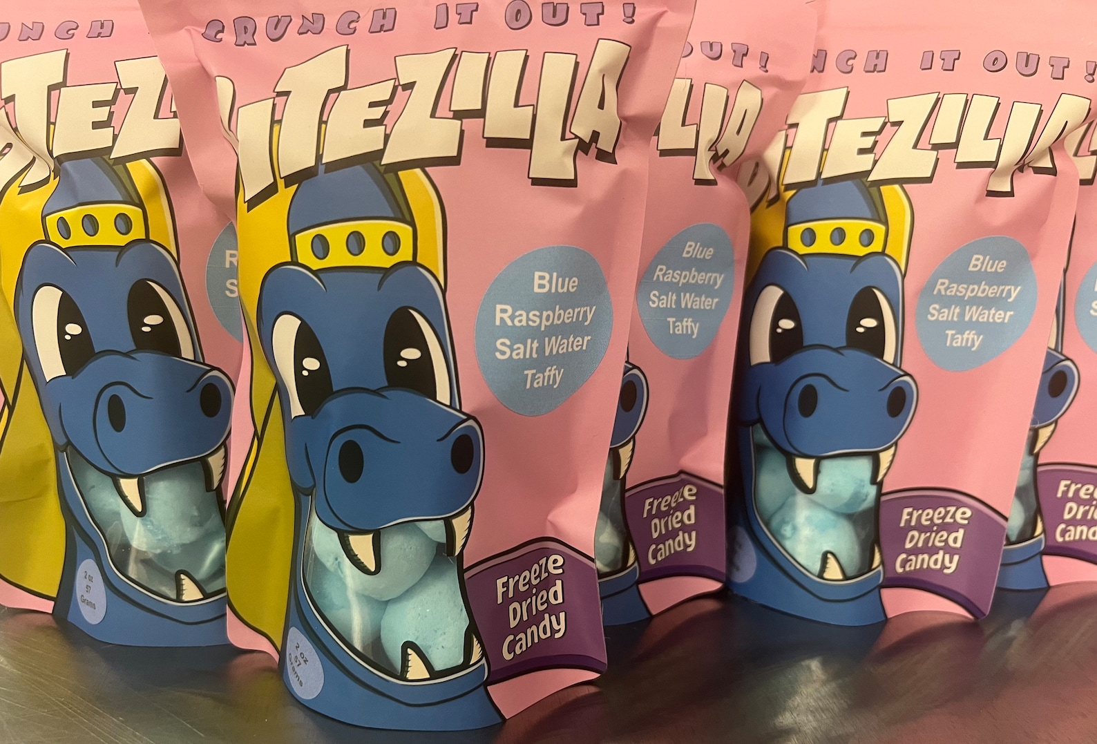 Freeze Dried Blue Raspberry Saltwater Taffy - Etsy