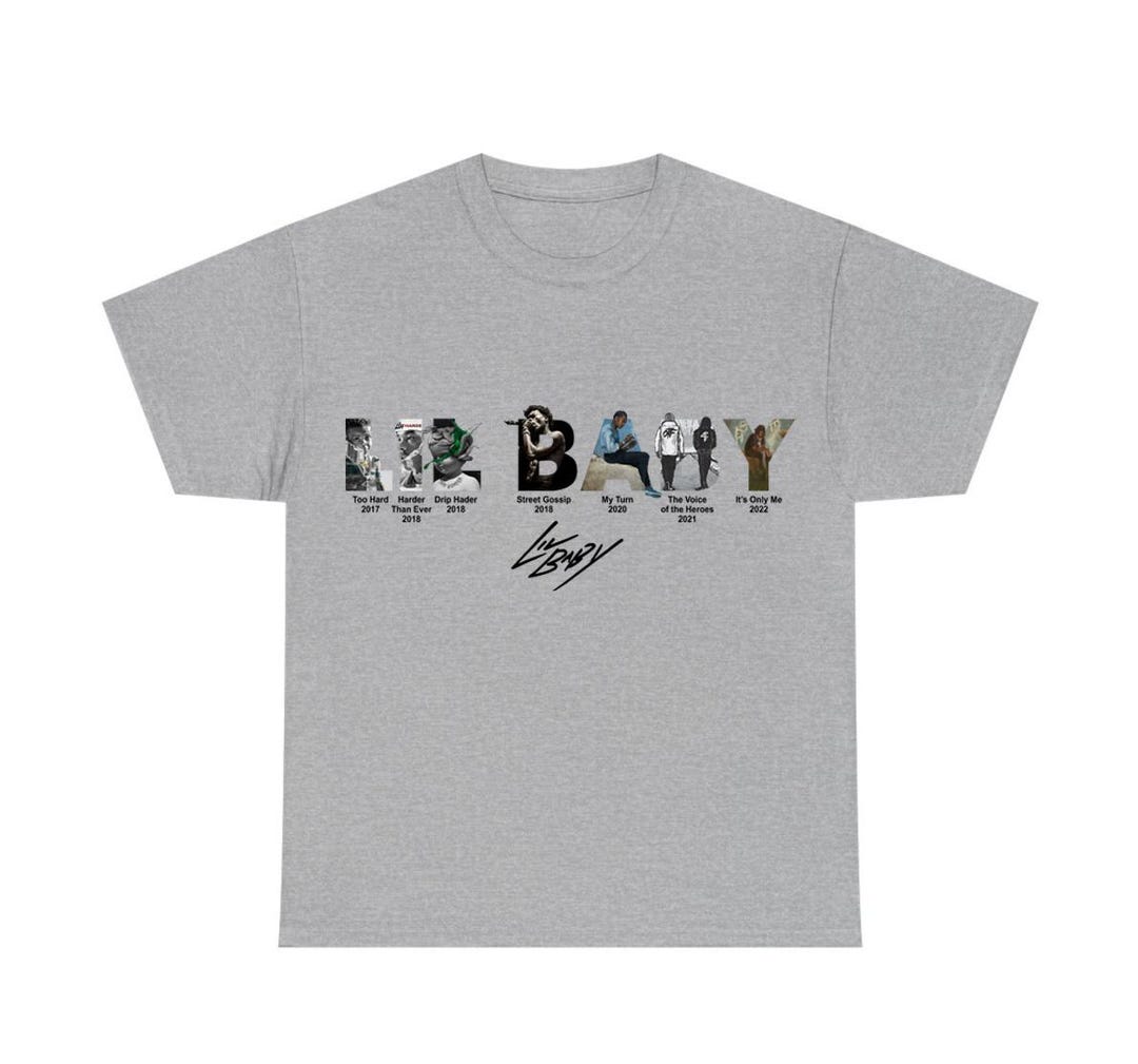 Vintage Rap Tee Lil Baby, Hip Hop Graphic Print T-shirt, Merch T Shirt ...