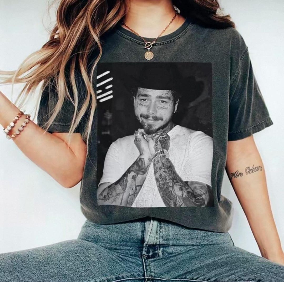 Retro Post Malone Face Smile Shirt Vintage 90s Style Shirt Homage ...
