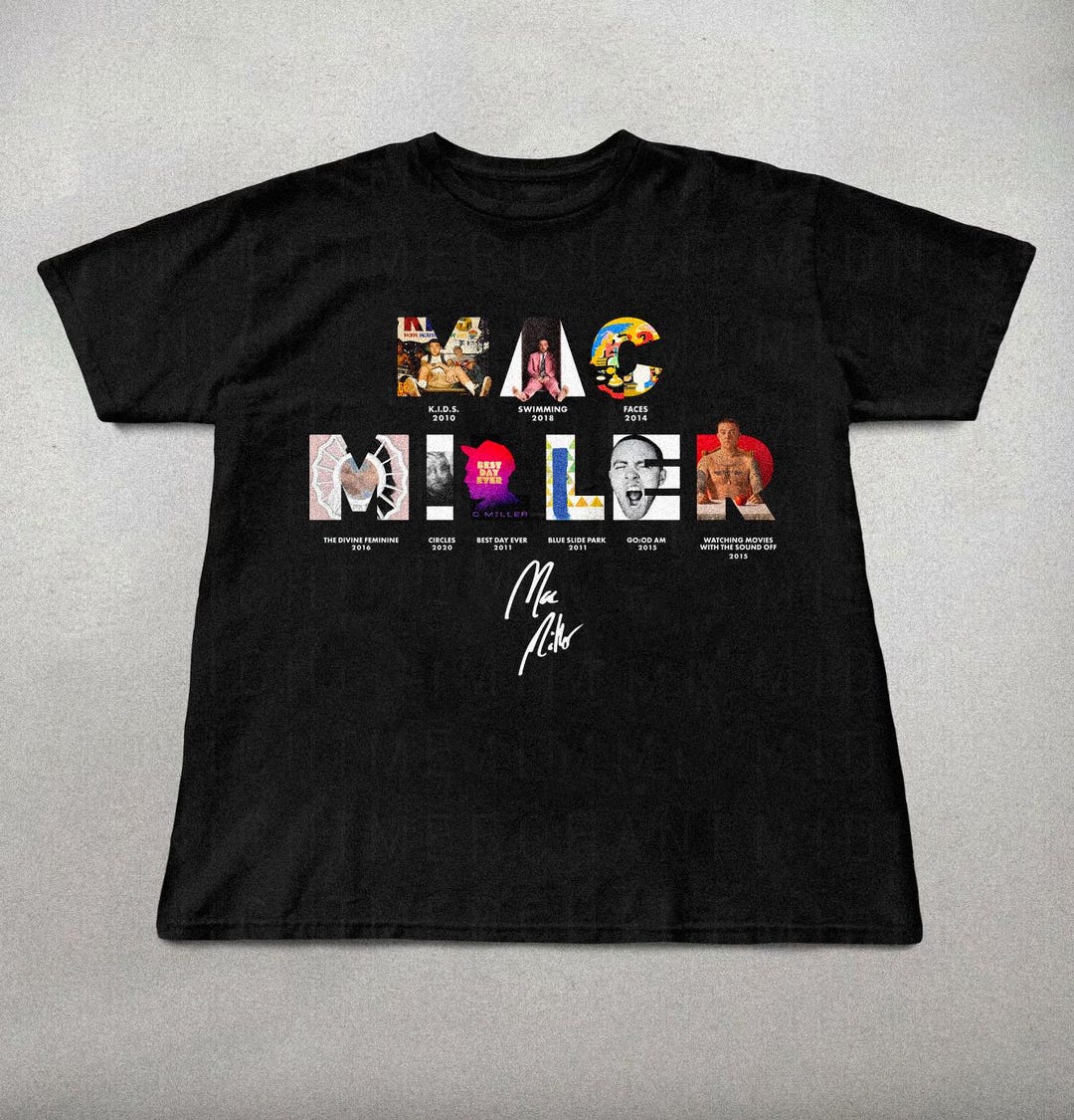 Mac Miller Graphic Tee and Sweatshirt Vintage Hip-hop Rapper Tribute ...