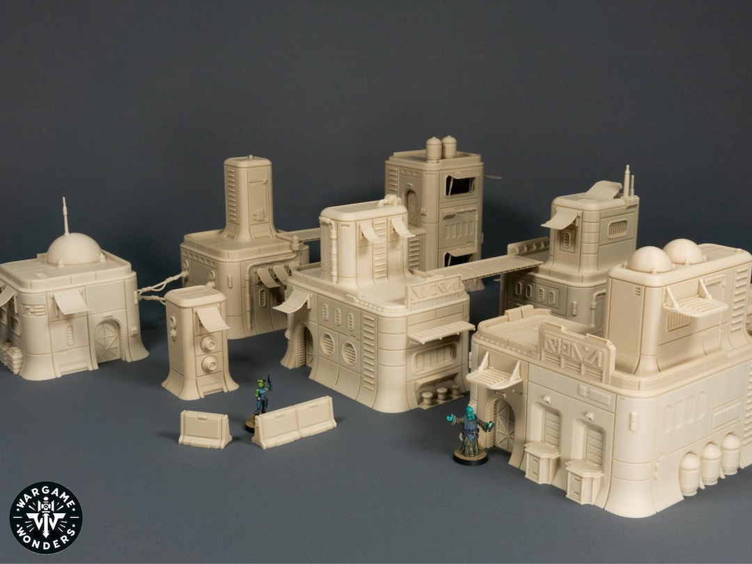 Outer Rim City Set - Ideal Sci-fi Terrain for Tabletop Games Like Star ...