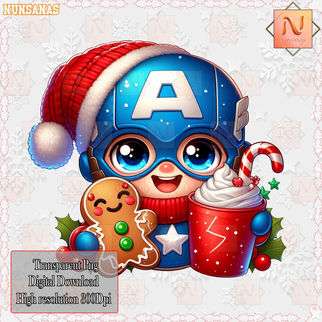 Cute Super Hero Christmas Png, Superhero Character Png, Merry Christmas ...