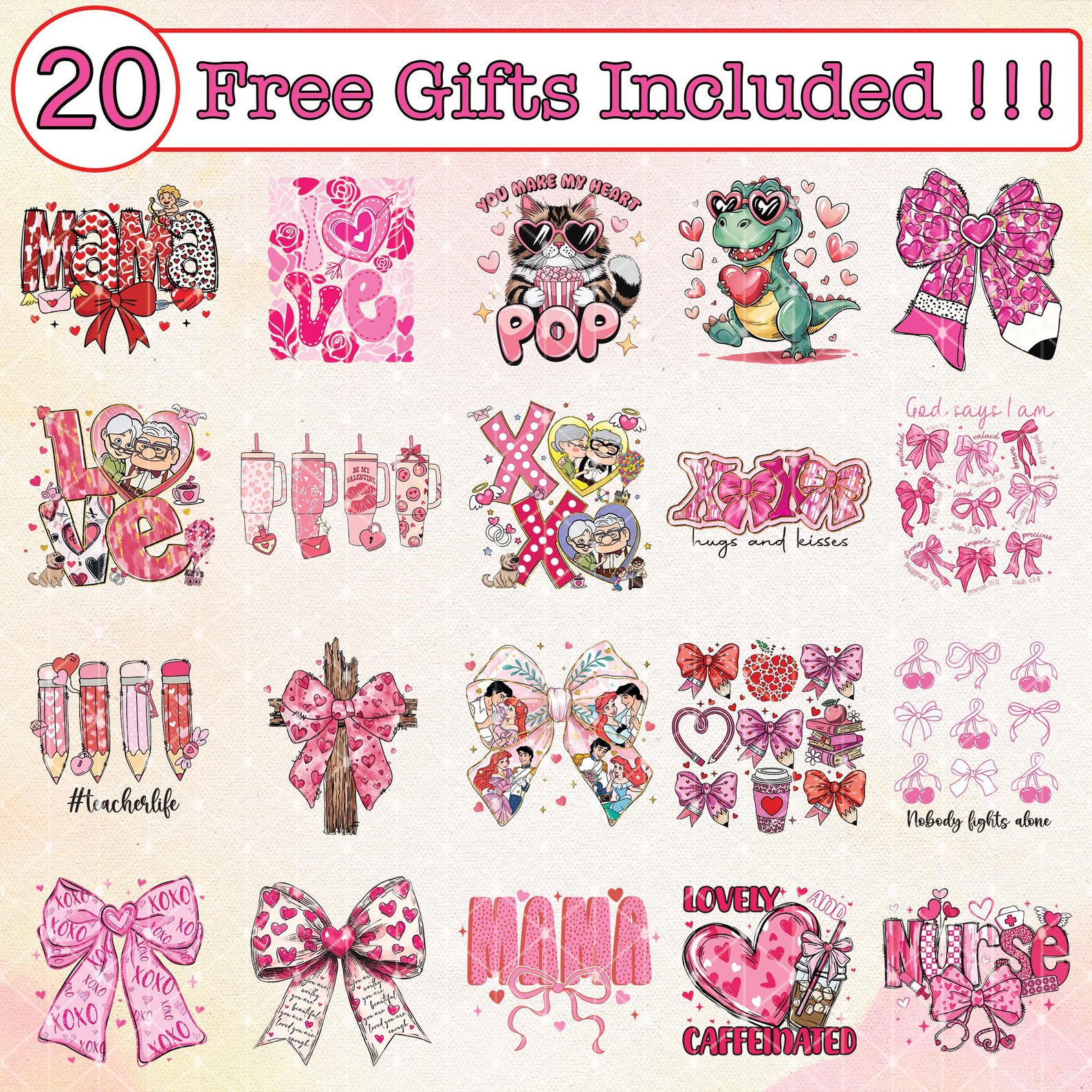 Nightmare Valentine Png, Valentine's Day Png, Bonus 20 Designs ...