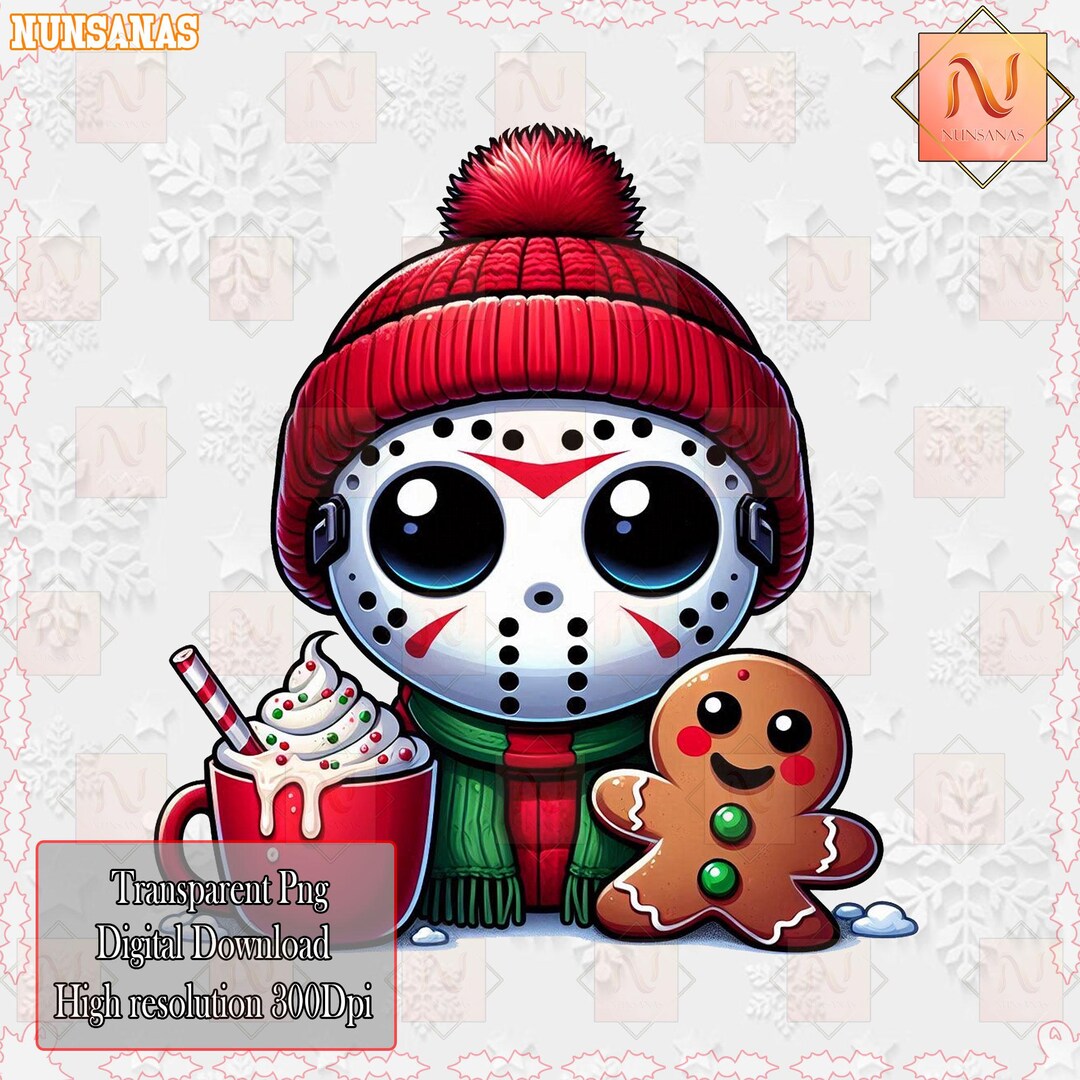 Horror Christmas Png, Cute Horror Character Png, Merry Christmas Png ...