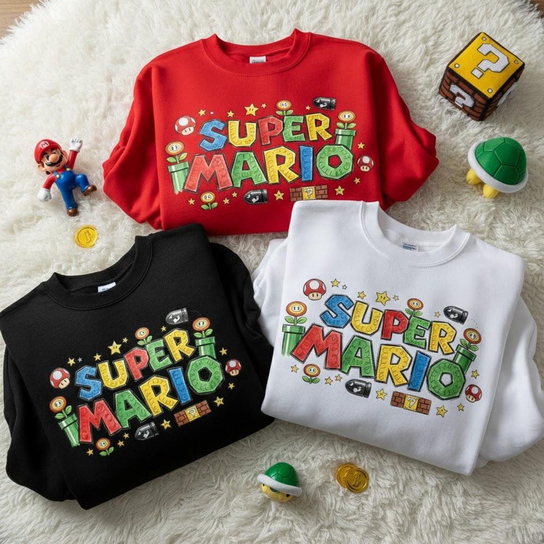 Super Mario Shirt for Kids, Mario Bros Birthday Tee, Custom ...