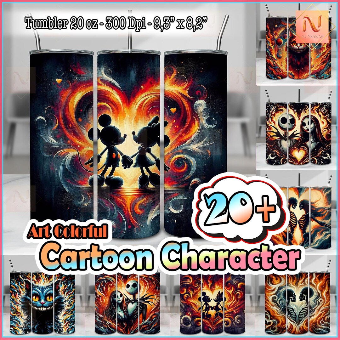 29 Movies Character Png Bundle, 20oz Skinny Tumbler Sublimation Designs ...