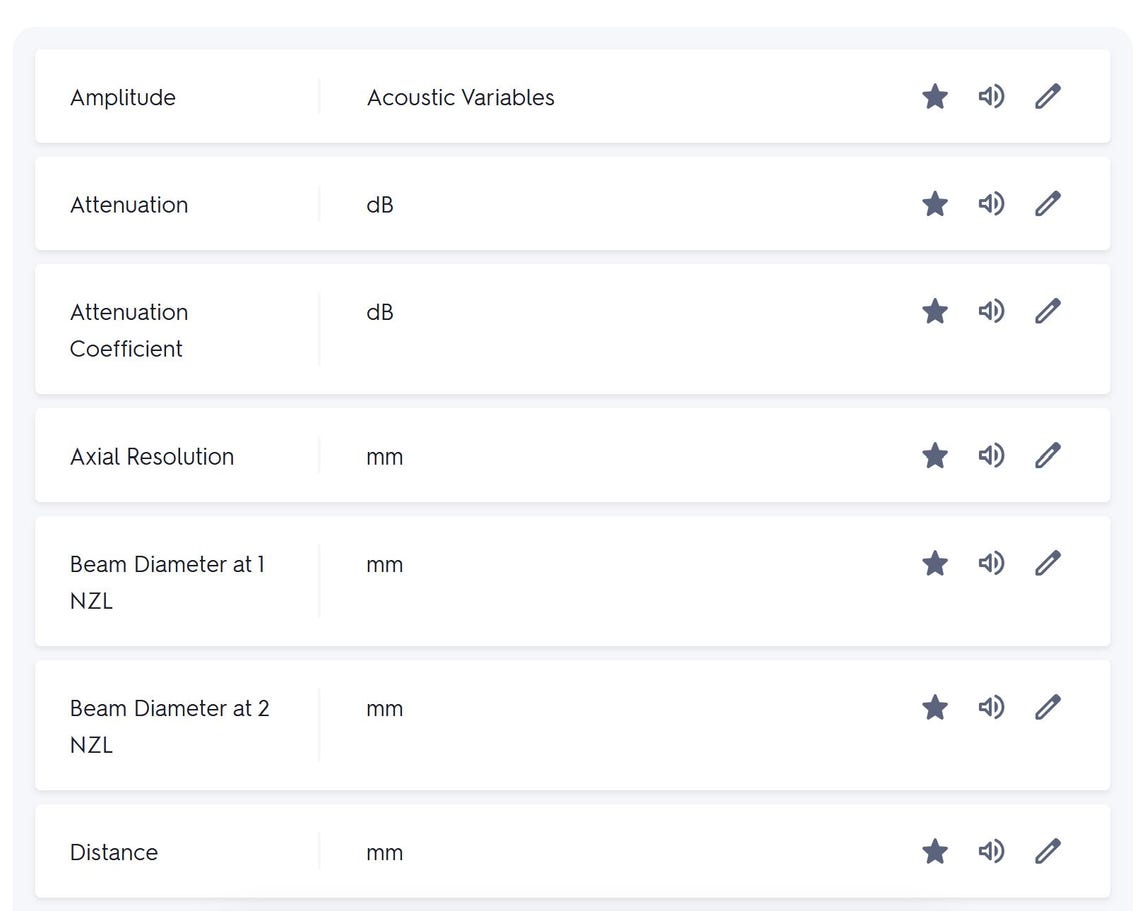 Quizlets: Ultrasound Physics Formulas - Etsy