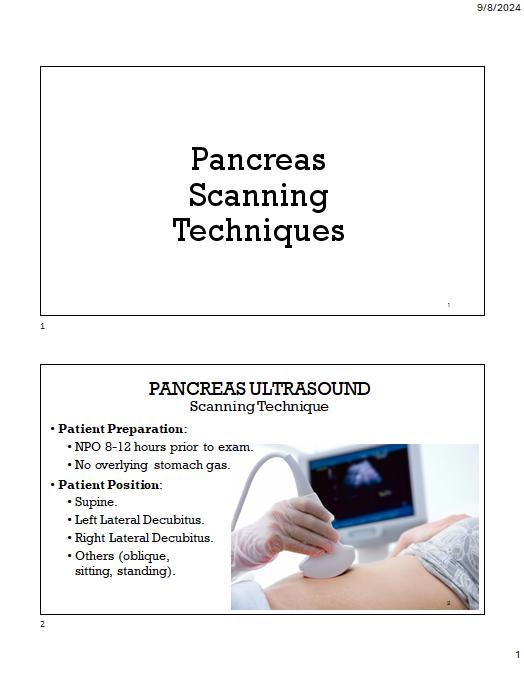 Pancreas Packet - Anatomy, Physiology, Pathologies, and Scanning ...