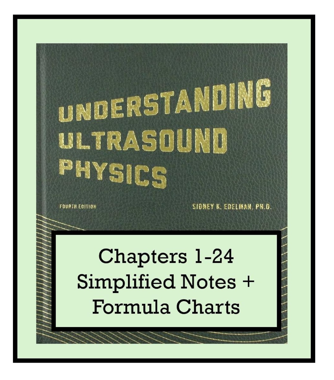 Ultrasound Physics Simplified Notes and Formula Charts - Etsy