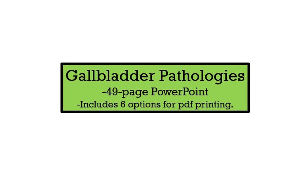 Gallbladder Pathologies Powerpoint With 6 Printable Pdfs. ultrasound - Etsy