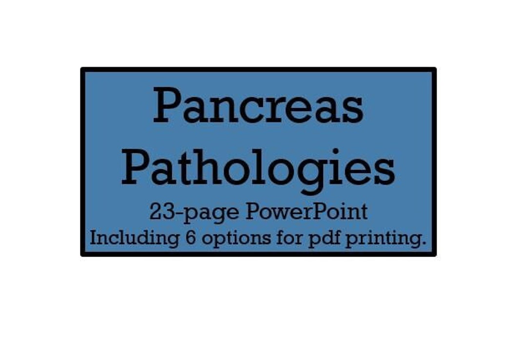 Pancreas Pathologies Powerpoint With 6 Downloadable Pdfs. ultrasound - Etsy