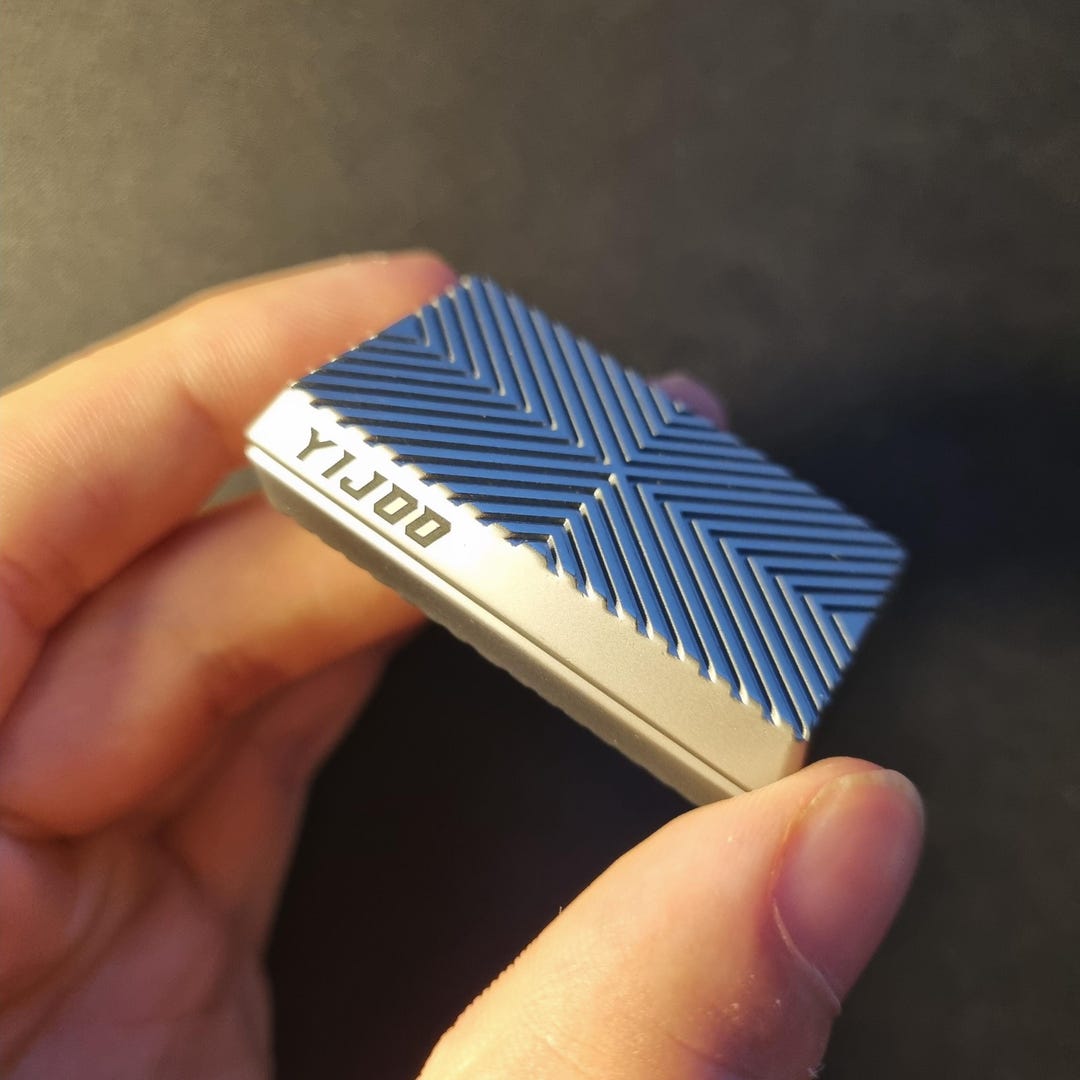 Ridge Cut Magnetic Slider ADHD and Stress Toy Silver Fidget Slider ...