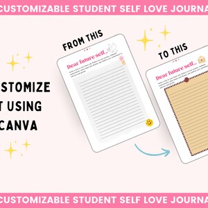 Digital Self Love Journal for Students,plr Resell,positive Affirmations ...