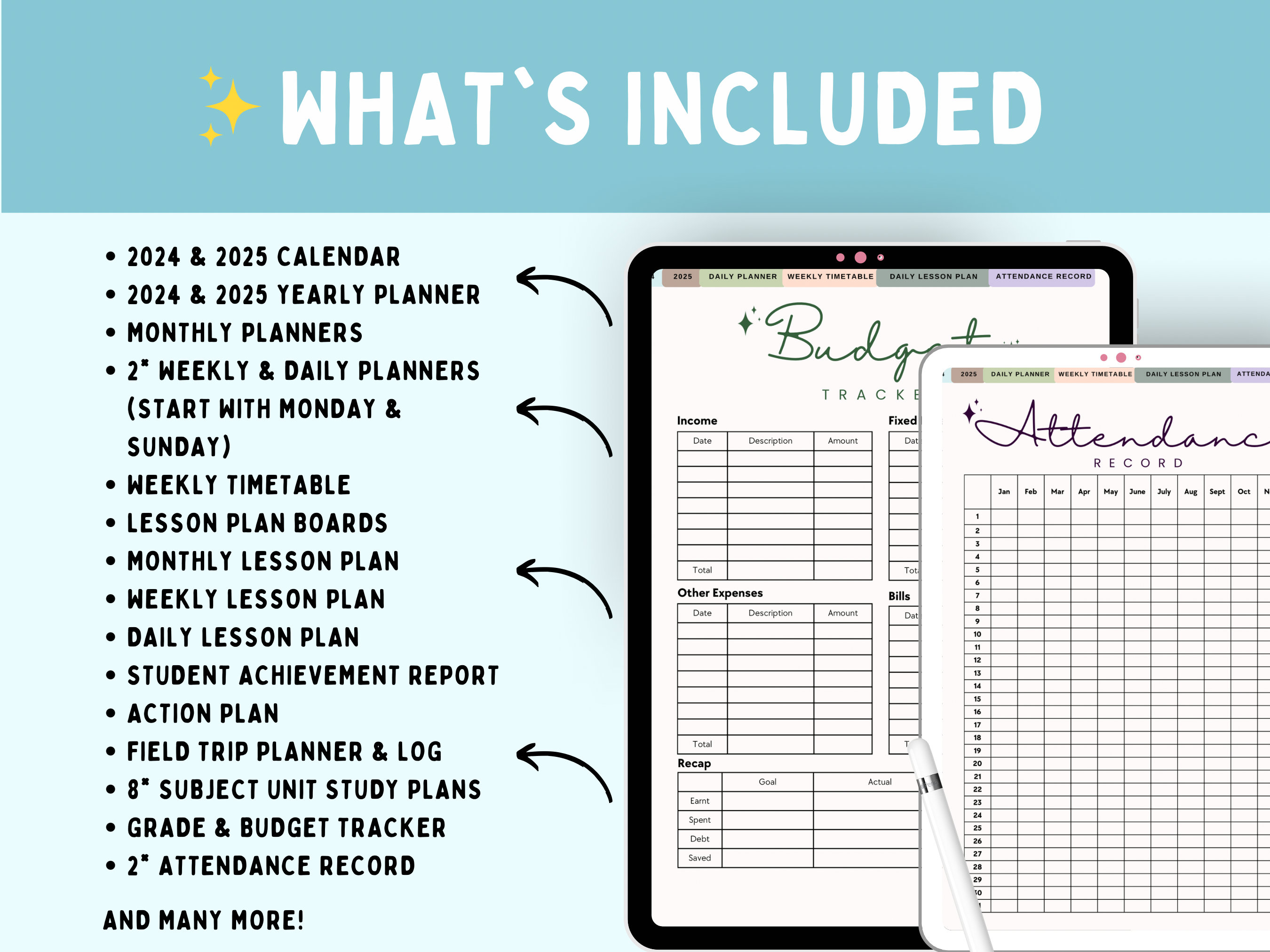 HOMESCHOOL Planner Printable & Digital With Plr,hyperlinked,2024 2025 ...