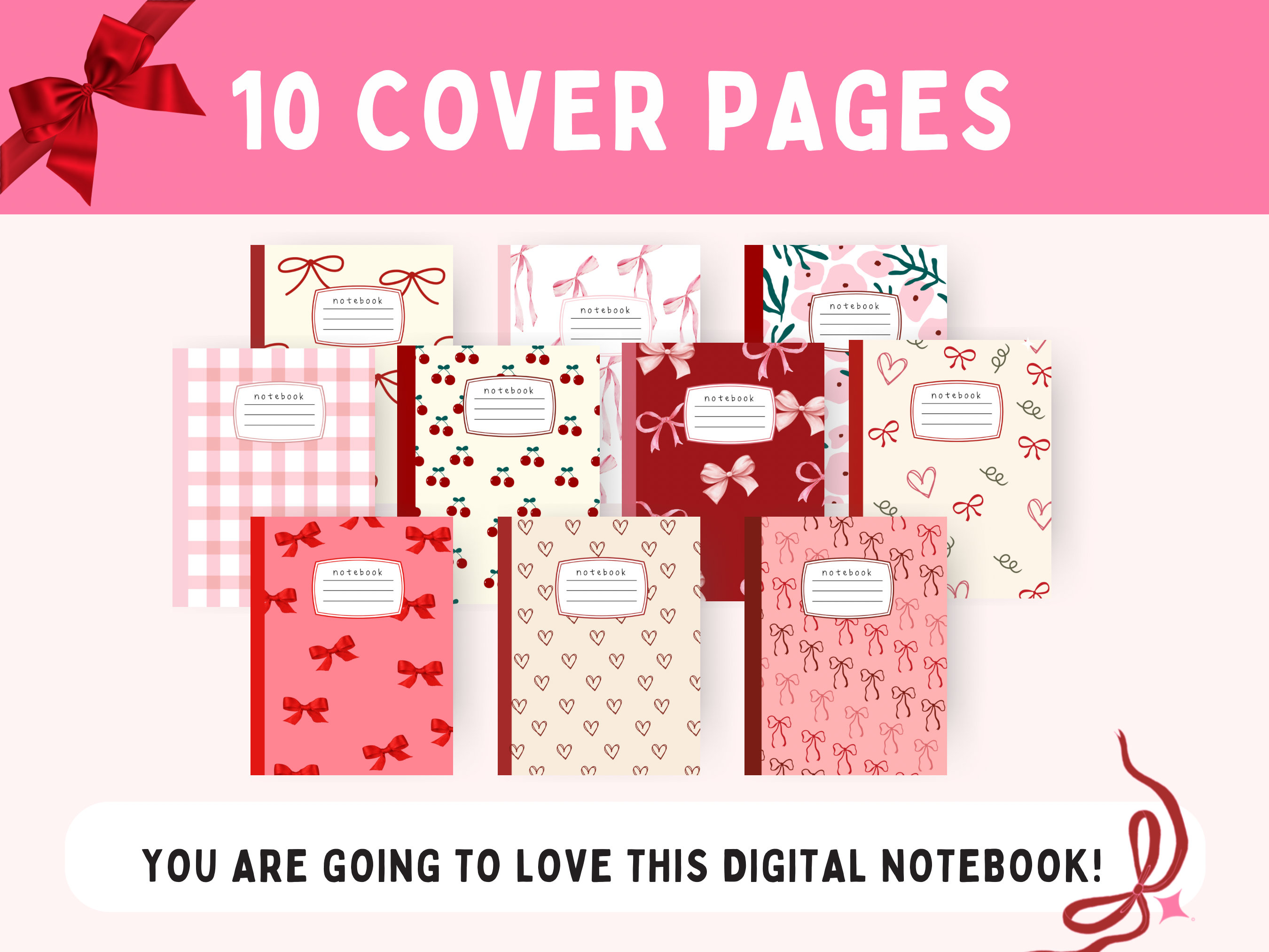 Chic Coquette Digital Notebook|hyperlinked|goodnotes & Notability|pdf ...