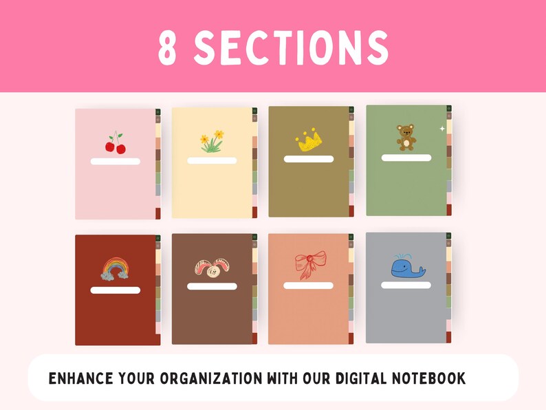 Hyperlinked Digital Notebook Cottagecore,goodnotes Student Notebook ...