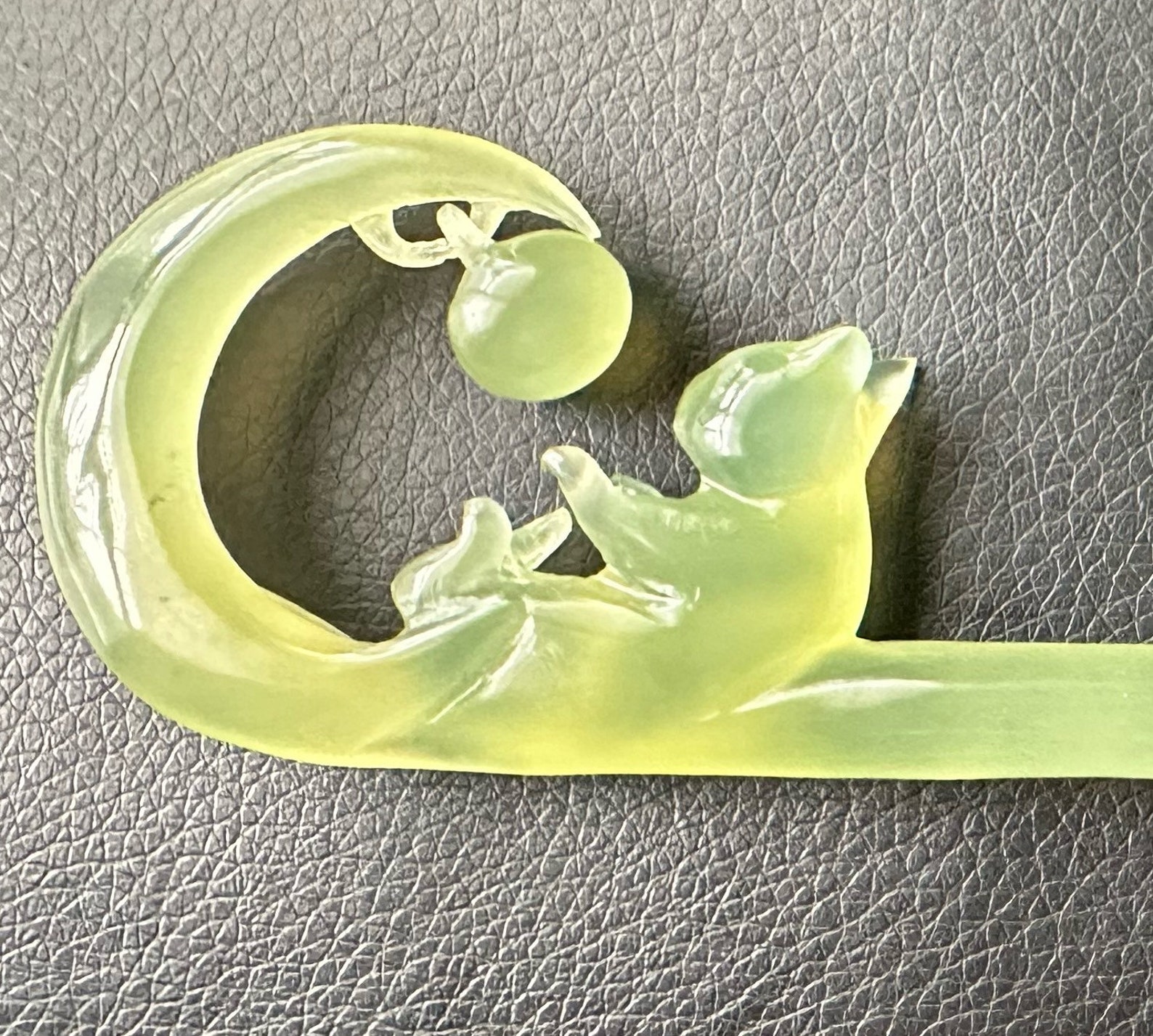 Handmade Natural Jade Cat Hairpin - Etsy