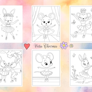 Dance Coloring Pages | 10 Ballet Coloring Sheets With Cute Animals in ...