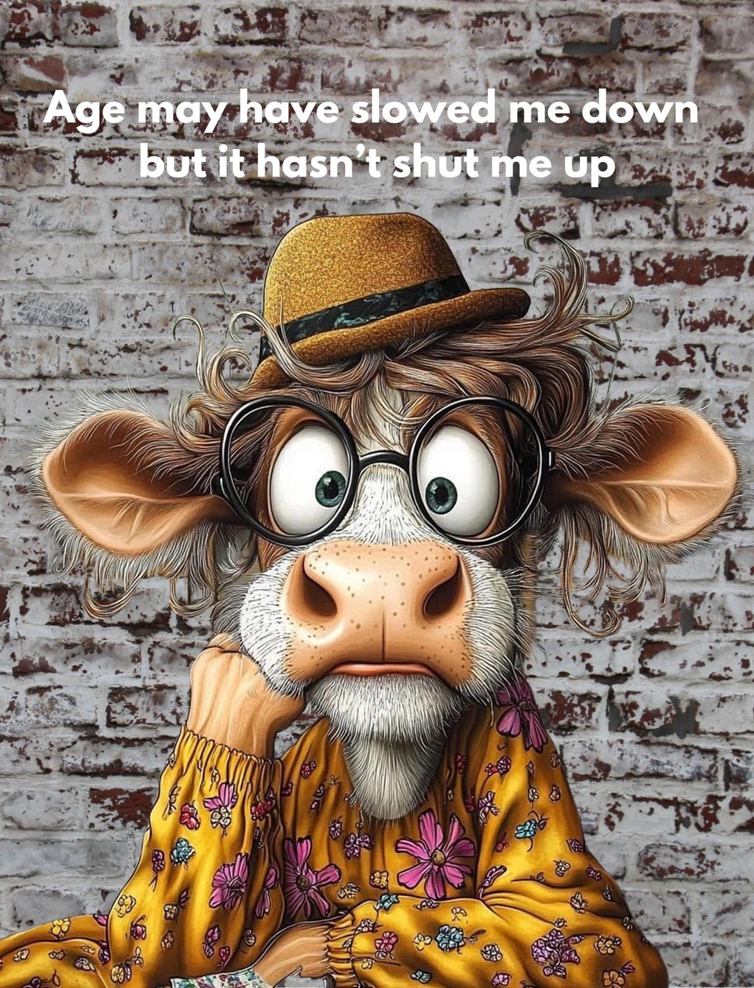 Funny Cow Metal Aluminium Sign Wall Decor Plaque 8 X 6 Perfect for the ...
