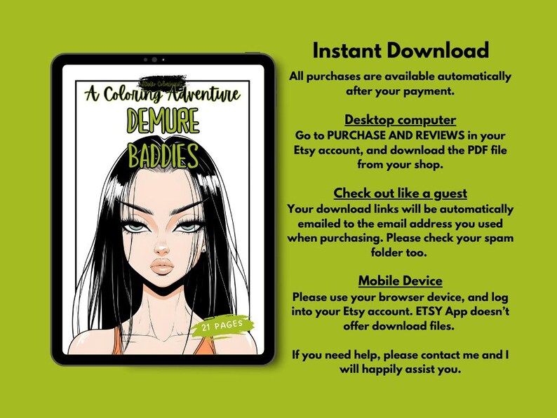 21 Demure Baddies Coloring Pages for Girls, Printable Coloring Book ...