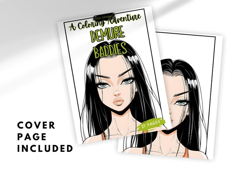 21 Demure Baddies Coloring Pages for Girls, Printable Coloring Book ...