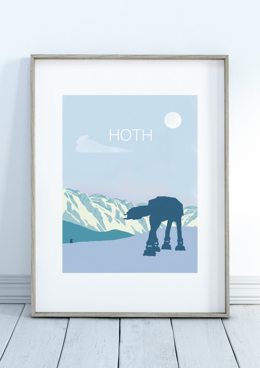 Star Wars Hoth Planet Minimalist Art Print - Etsy