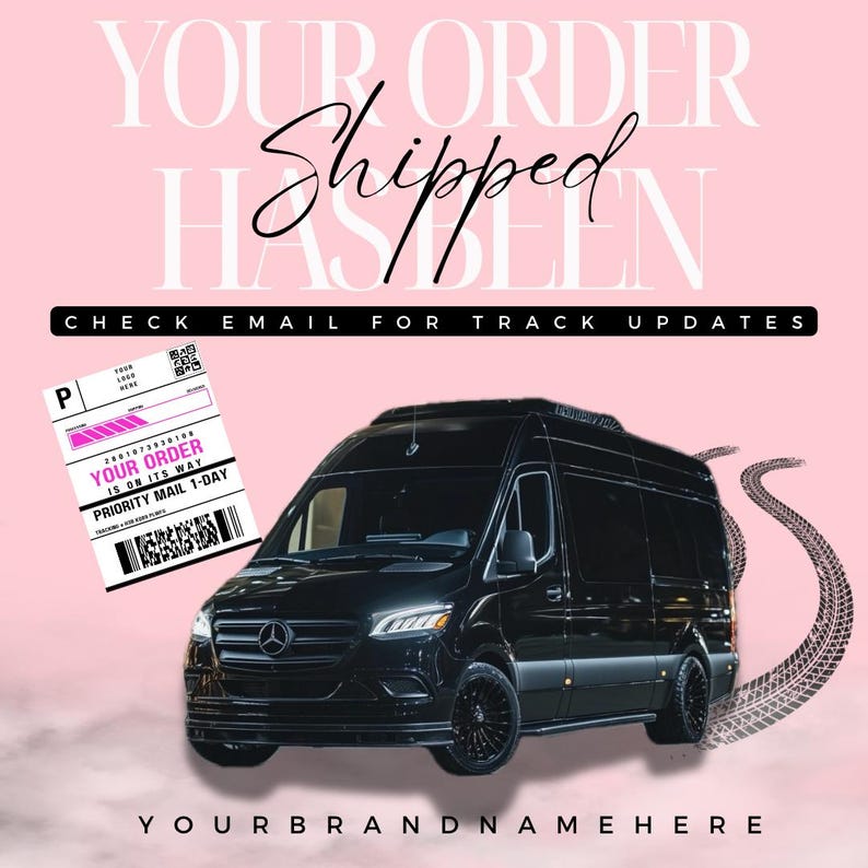 Your Orders Have Shipped Flyer, DIY Shipping Flyer Template ...