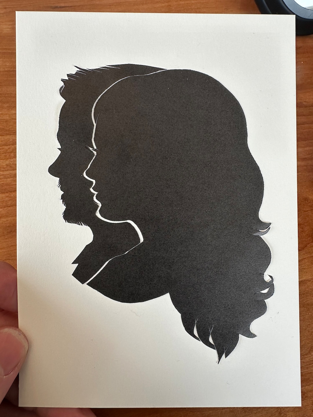 Hand Cut Double Silhouette Portrait by Master Silhouette Artist Karl ...
