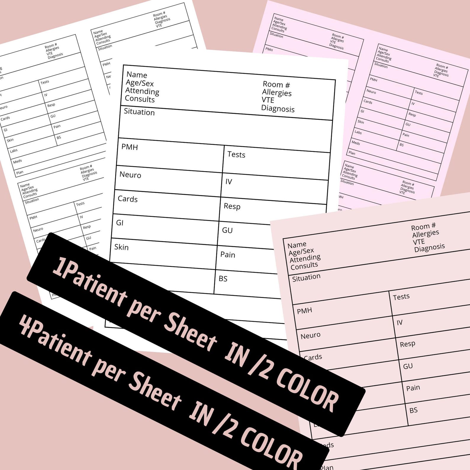 Ultimate Nurse Report Sheet Printable Nursing Report Template Patient ...