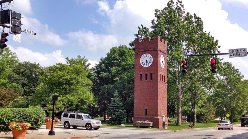 Hudson Clock Tower Photo, Ohio Landmark Art, Matted 8x10 Print - Etsy