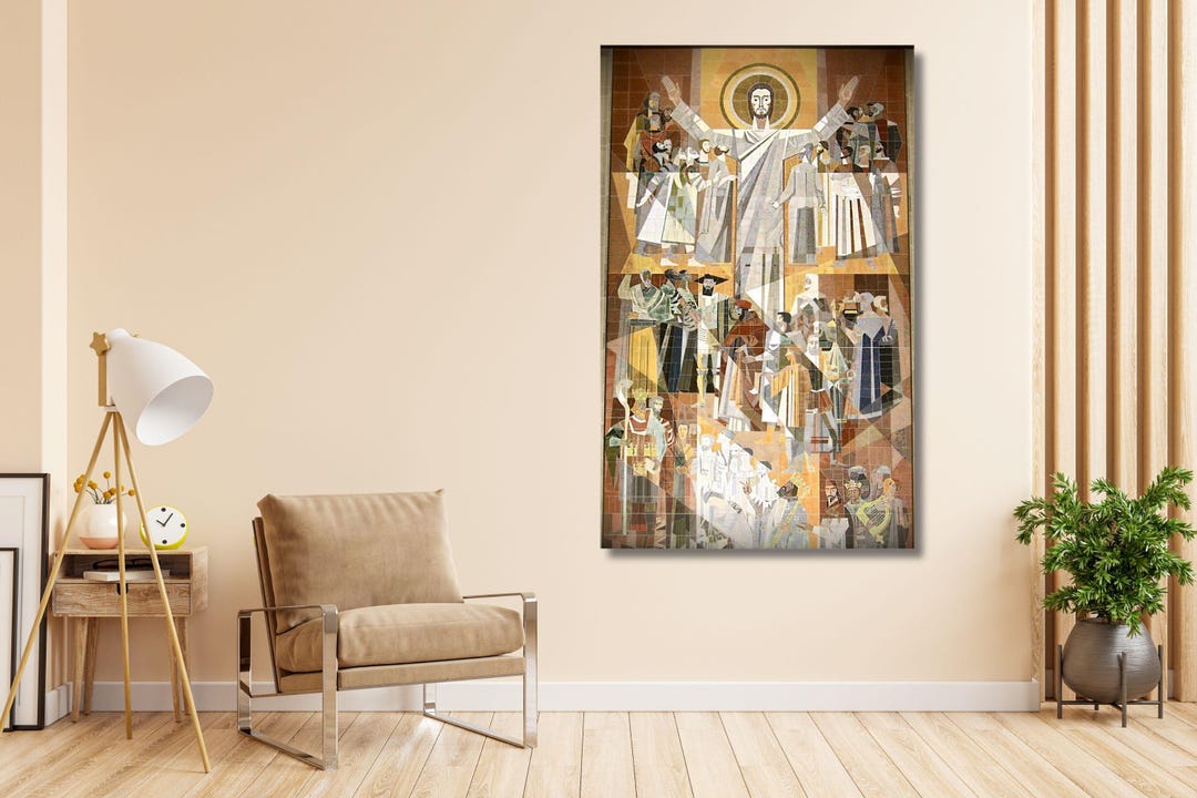 Touchdown Jesus Poster ,notre Dame Wall Art - Etsy
