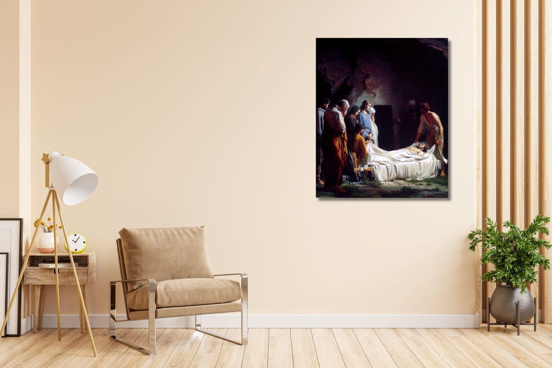 Carl Bloch Burial of Christ Canvas Print, Jesus Wall Art - Etsy