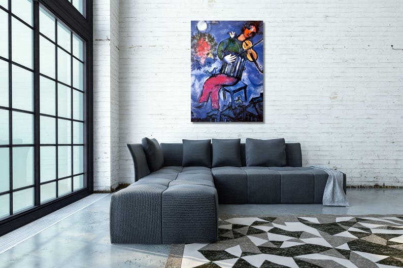 Marc Chagall Print the Blue Violinist Wall Art,fine Art Print 3 - Etsy UK